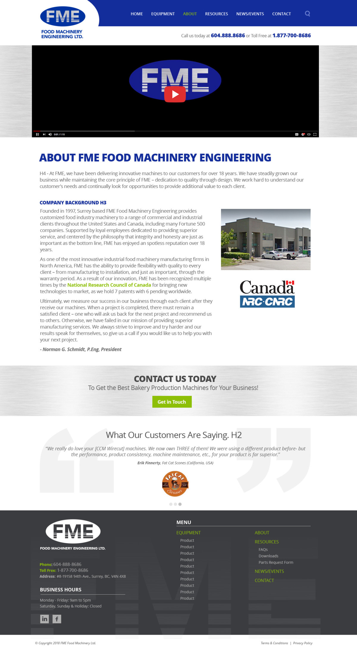 Development – FME Food Machinery Engineering